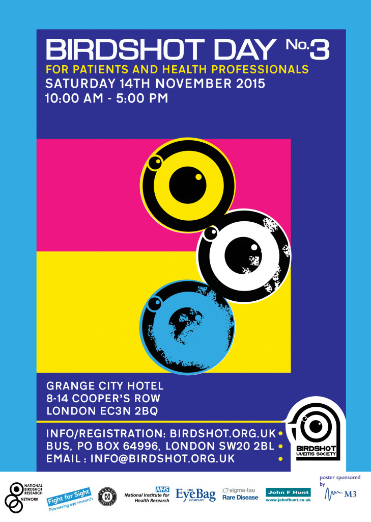 Birdshot Poster Pompidou Transport MBP A4 BLUE | Birdshot Uveitis Society